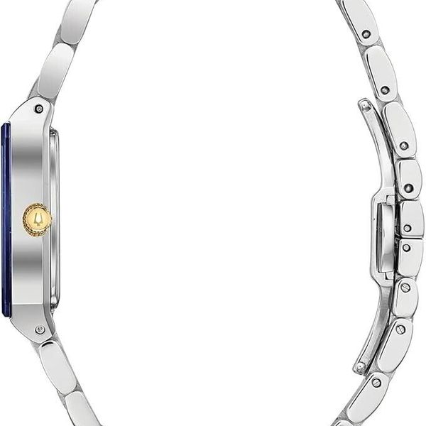 Bulova Ladies Modern Quadra Two Tone Stainless Steel 3 Hand Quartz