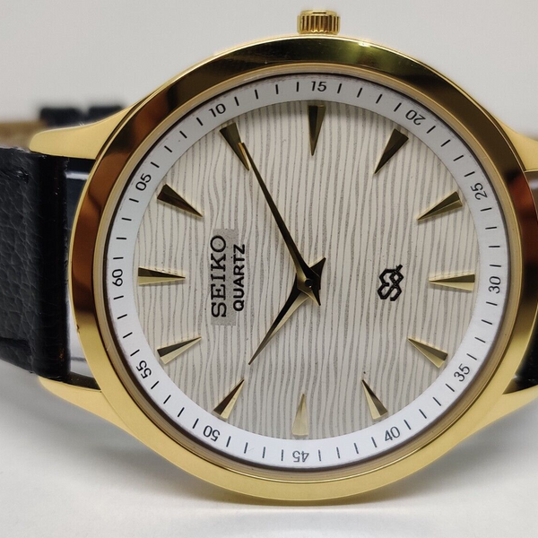 Seiko Quartz Men's Gold Plated Dial Japan Made Racing Watch Use ...