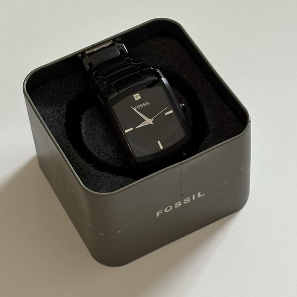 Fossil FS-4159 Arkitekt Black Stainless Steel Menâ s Watch â Box ...