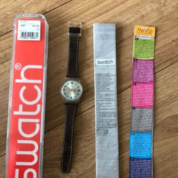 Gents Swatch Watch "Blue Conker" AG 2008 Boxed Excellent Condition New ...