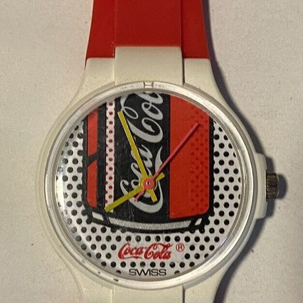 swatch watch vintage 80s Coke Coca-Cola - needs battery, untested ...