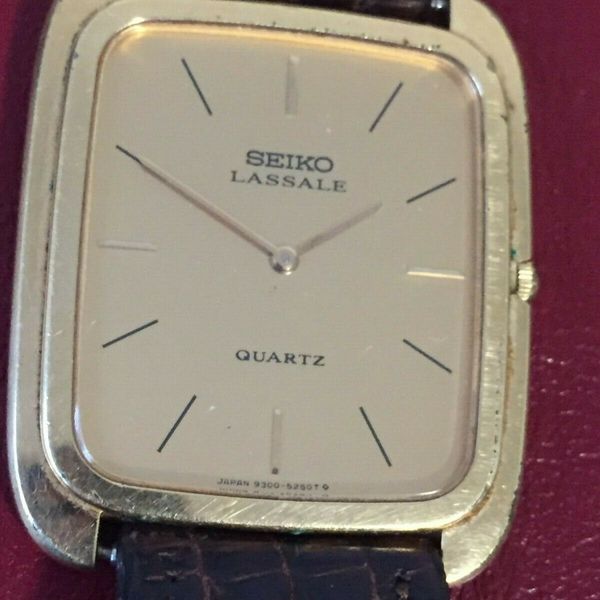 1990 Seiko Lassale 9300 5009 Quartz Men's Watch + Strap Gold Tone Thin Japan Mvt | WatchCharts ...