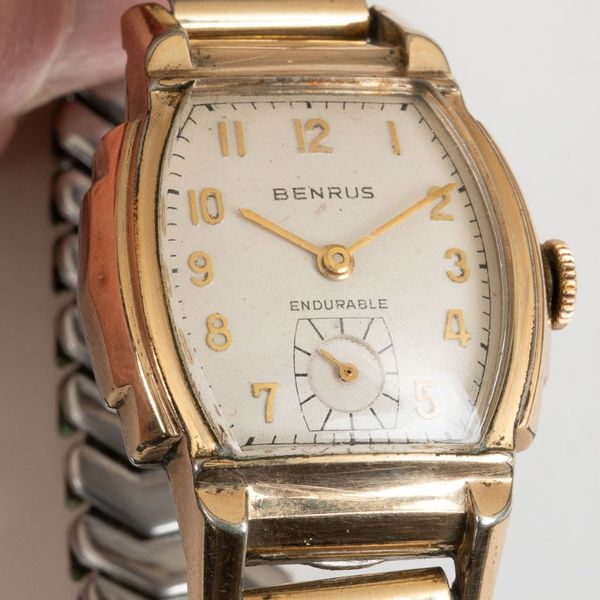 Vintage Benrus Endurable Hand Winding Man's Gold Toned Watch ...