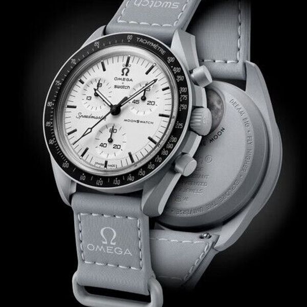 Swatch x OMEGA BIOCERAMIC MoonSwatch 1965 Gray White SO33M106 NEW ...