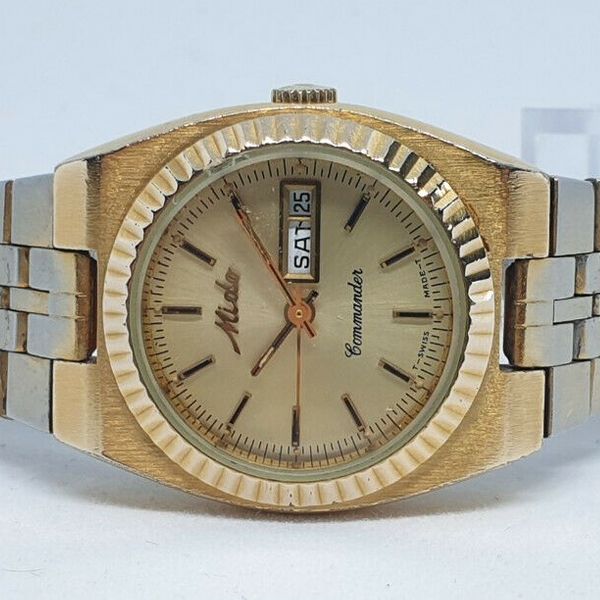 Mido Commander 7217 Gold Plated Ladies Automatic 25 Jewels Swiss Watch ...