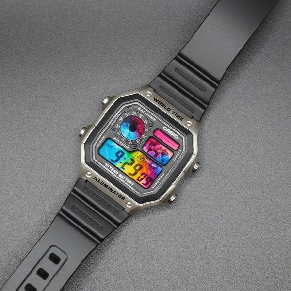 "Neon Atlas" - World Time Illuminator - Casio Royale AE-1200WH - Custom ...