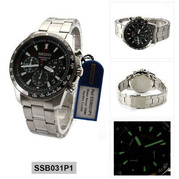 Seiko Mens Analog Business Chronograph SSB031P1 | WatchCharts Marketplace