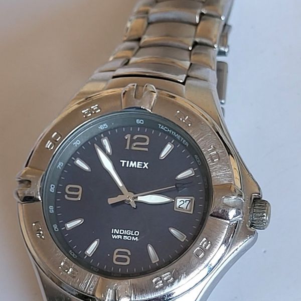 Vintage Timex Indiglo men's watch with date and backlight. | WatchCharts Marketplace