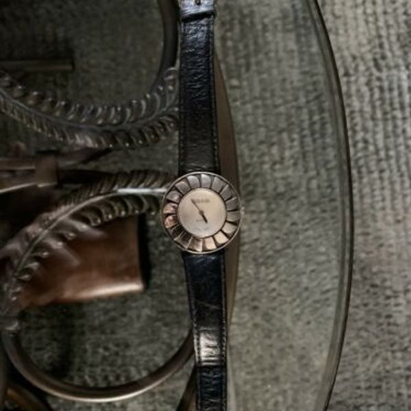 Surrisi 925 Sterling Silver & Blue Lapiz Leather Band Wrist Watch 2000 ...