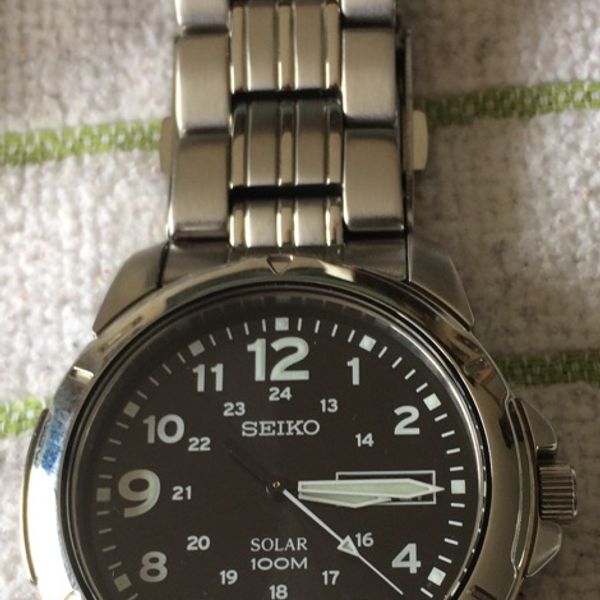 SOLD: Seiko Solar Field Watch SNE095 + Mil Sub Watch Head Asking $50 ...