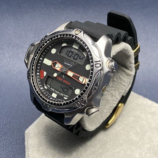 Vintage Citizen C506-E80401 Aqualand Duplex Analog/ Digital Watch ...