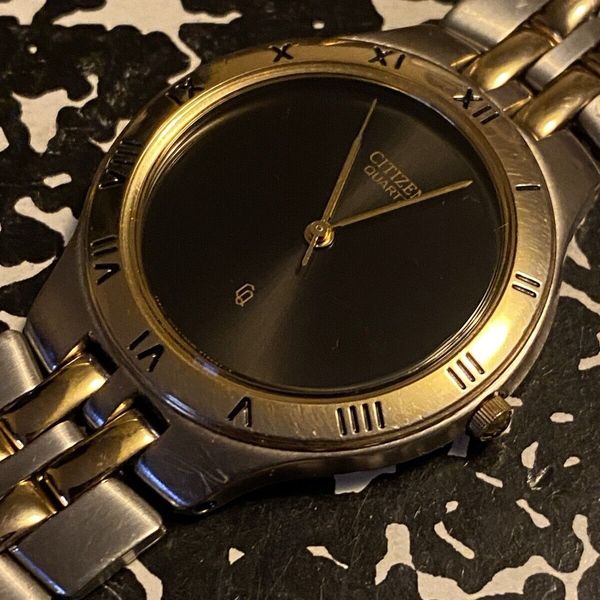 Vintage Citizen Two Tone Roman Numeral Mens Quartz Watch | WatchCharts ...