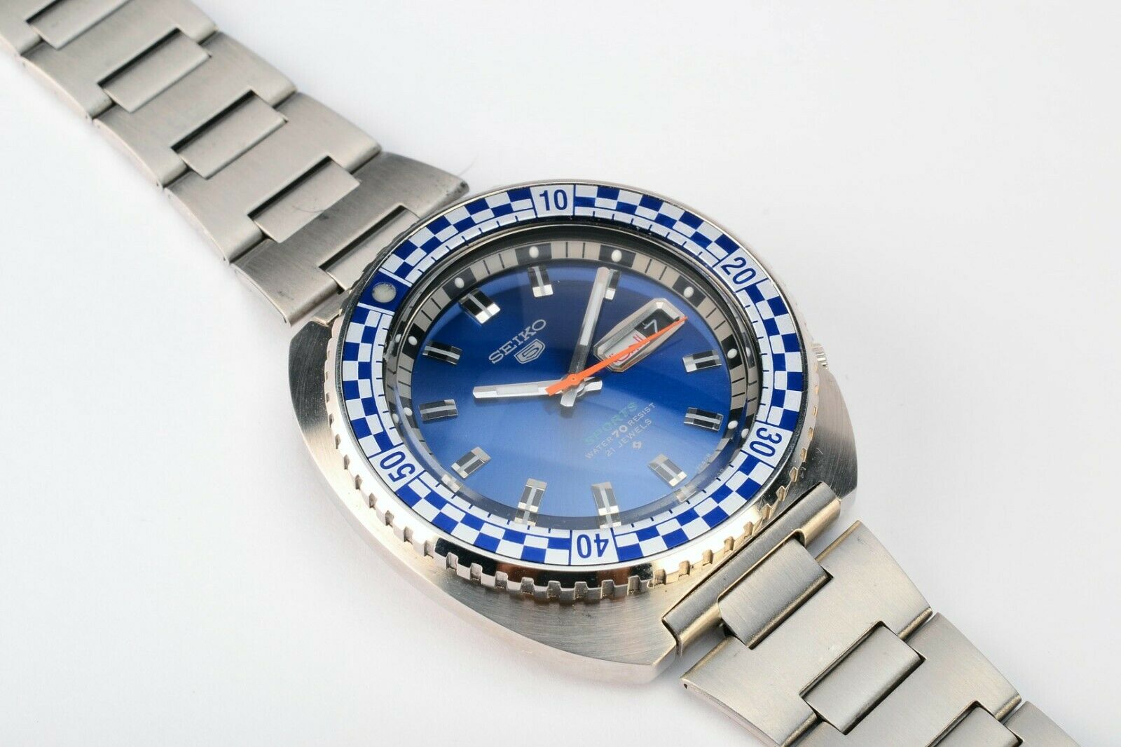Rare Vintage Seiko Rally 6119-7173 Sport 5 Day Date Automatic S.Steel ...