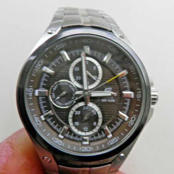 CASIO EDIFICE EF-326 (1794) BRONZE FACE & BEZEL WITH A STAINLESS STEEL BRACELET | WatchCharts ...