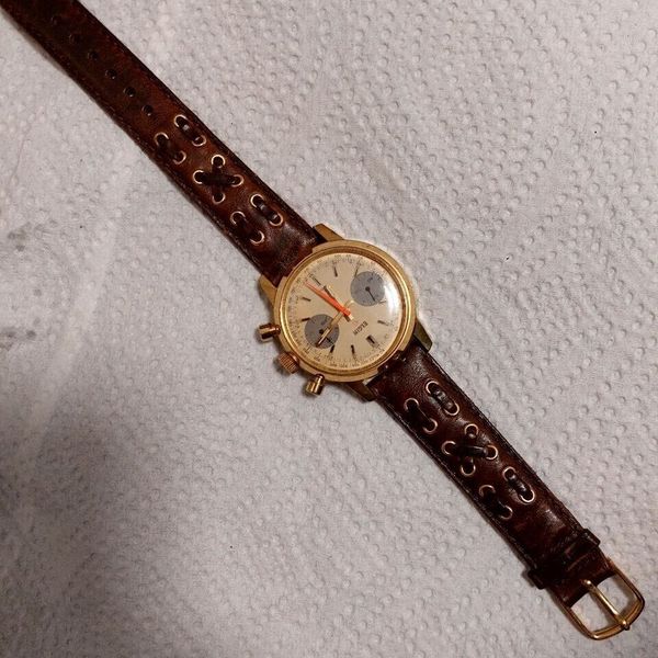 Watch Elgin Chronograph from the 1950s to 1960s, Clean Valjoux 7733 ...