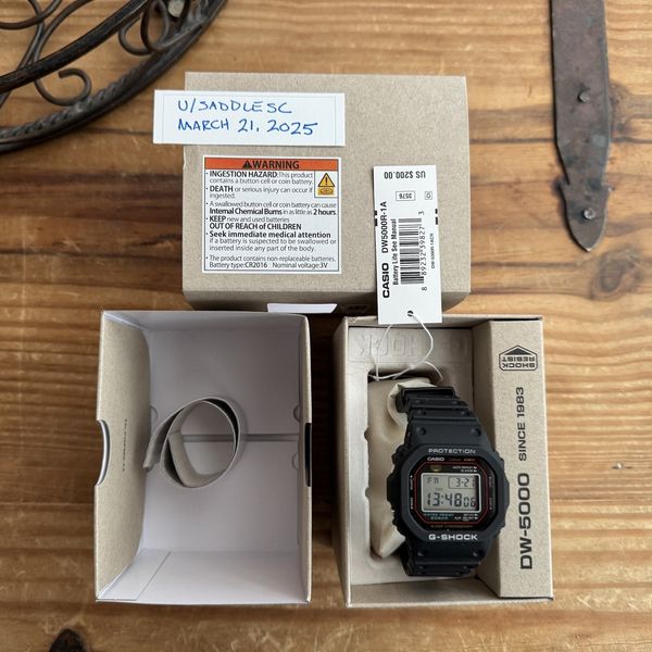 FS Casio G-Shock DW5000R-1A NEW Reissue BEST PRICE!!! | WatchCharts ...