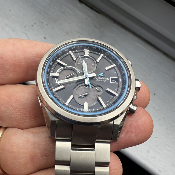 Casio Oceanus Titanium Bluetooth Solar OCW-T4000-1AJF Chrono GMT ...