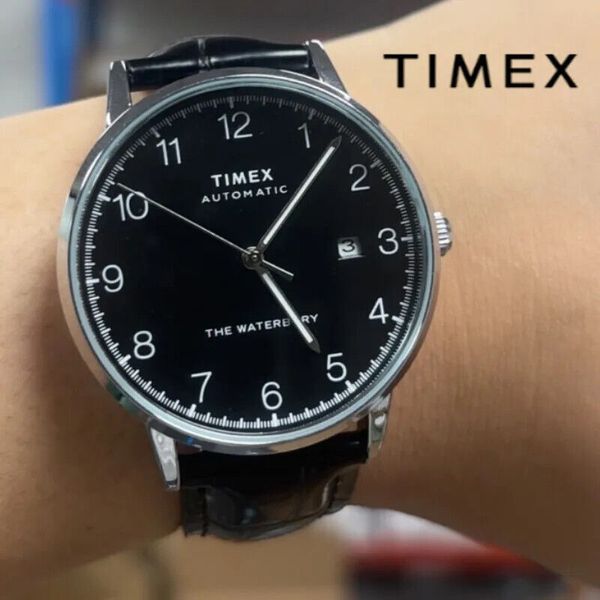 Timex Classic Men's Automatic Watch Luxury American Style Black Leather Strap | WatchCharts ...
