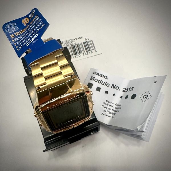 NEW Casio Men's Gold Tone Databank Watch DB360G-9A W/ Stand, Tag ...