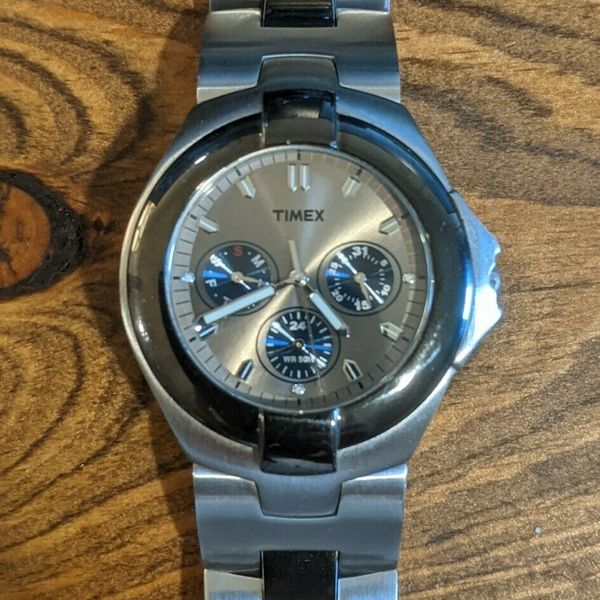 Timex SR 916 SW Cell Men's Watch Pewter 50M Water Resistant ...