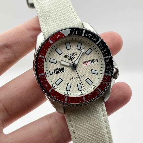 Seiko Limited Edition Street Fighter Ryu Seiko 5 Sports SRPF19K1 White ...