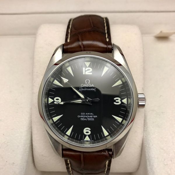 SOLD Omega Railmaster 2803.52.37 - 39mm on alligator strap ...