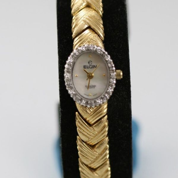 Elgin Women Watch Gold Silver Stainless Steel Water Resistant Battery ...