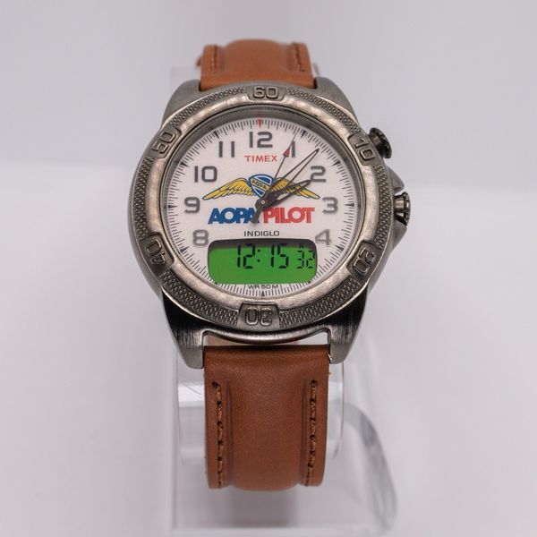 Timex Vintage iControl Explorer AOPA Pilot Watch 2003 Quartz Indiglo ...