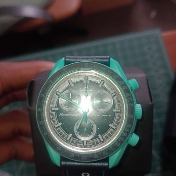 OMEGA Men's Speedmaster Moonswatch Green Watch | WatchCharts Marketplace