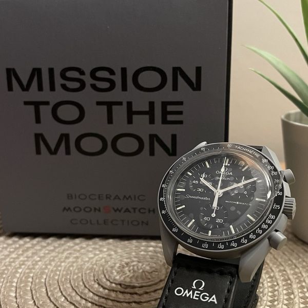OMEGA Swatch Moonswatch Mission to the Moon - Original Strap,Box,Papers ...