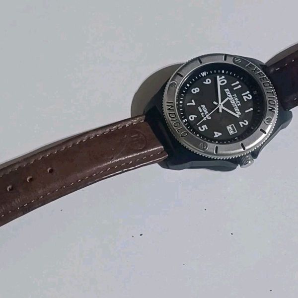 timex expedition watch indiglo Wr50 Date Black All Original 40mm ...