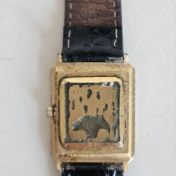 Men's Vintage Rotary San Marco Quartz Watch With Black Snakeskin Strap ...