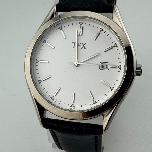 TFX by Bulova Quartz Watch 36B104 Men Silver leather Date Analog New ...