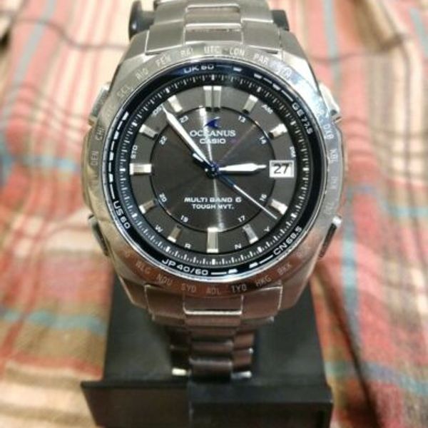 Casio Oceanus OCW-T100 Silver Titanium Case Silver Titanium Solar ...