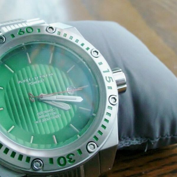 Android USA Men's Power Jet Watch AD 593 Automatic Tritium T100 WR 500 ...