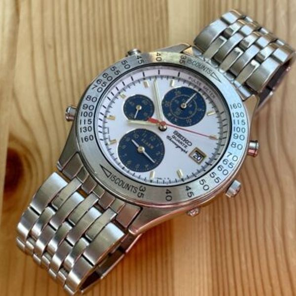 Rare Seiko Pulse Meter 7T42-7A40 Alarm Chronograph Men's Doctor Vintage ...