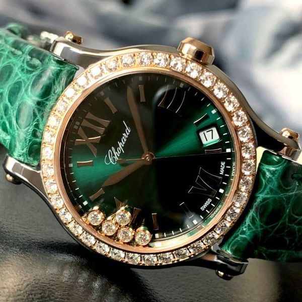 FS: Chopard Happy Sport Floating Diamonds Green 36mm | WatchCharts