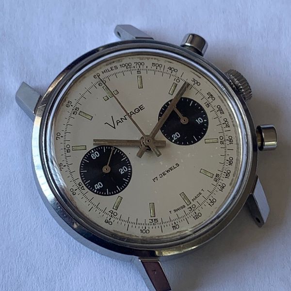 FS: 1960s Vantage Steel Chronograph WIth Panda Dial - Excellent Vintage ...