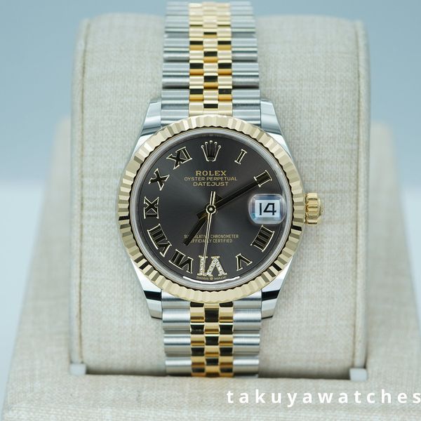 FSOT:BNIB Rolex 278273 DATEJUST 31 GREY VI DIAMOND DIAL JUBILEE BAND ...