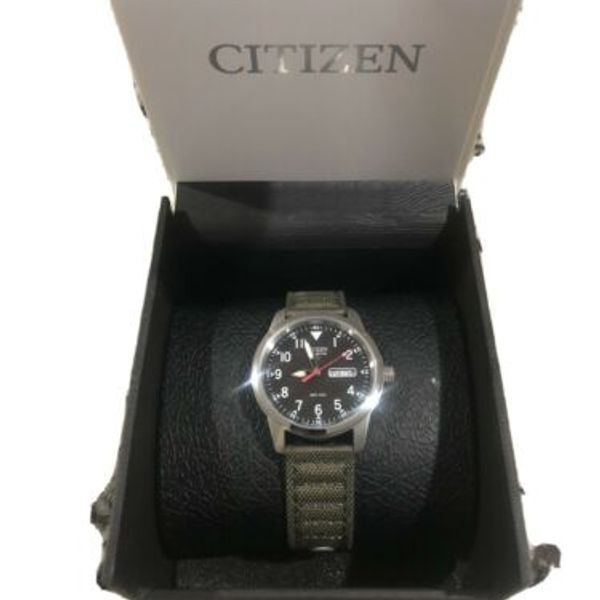 Men's Citizen Eco Drive Field Watch E101-S006597 Day Date Black Dial ...