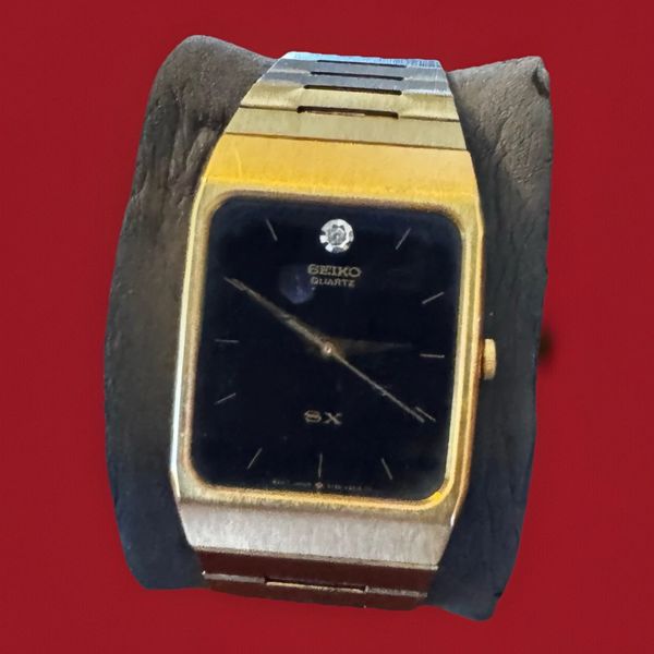 Vintage Seiko SX Men's Gold Tone Quartz 26mm TankWatch 5Y95-5000 ...