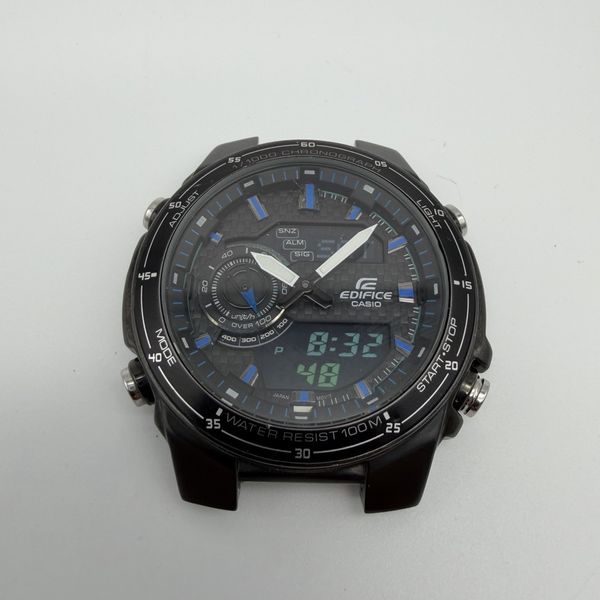 Casio Edifice EFA-131 Menâ s Chronograph Carbon Fiber Dial Watch Black ...