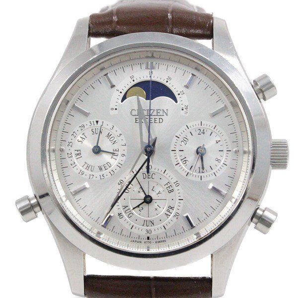 [Used] Citizen Exceed Grand Complication Quartz Men's Watch Silver Dial ...