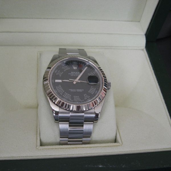 FS: ROLEX 116334 Black Roman Datejust II 41MM | WatchCharts Marketplace