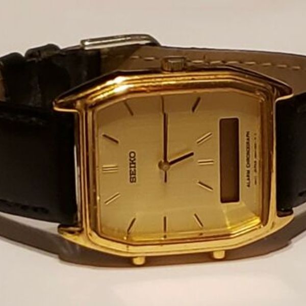 Vintage Seiko H601-5579 Digital Analog Alarm Chronograph MENS WATCH ...