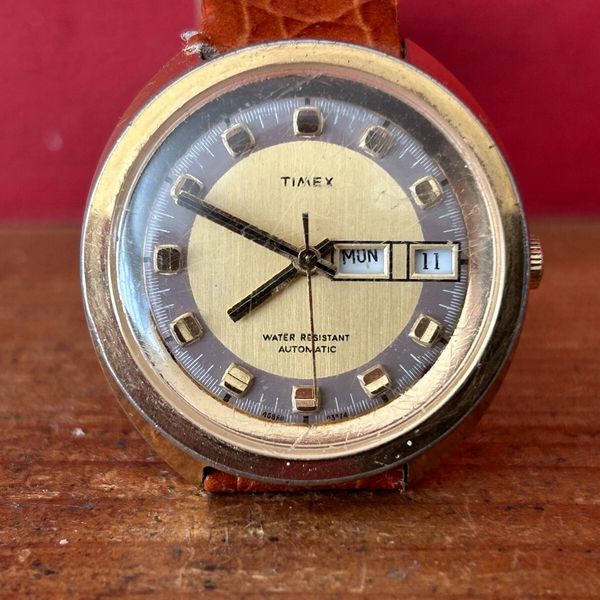 VINTAGE TIMEX AUTOMATIC STAINLESS STEEL WATCH 1970s - GWO | WatchCharts ...