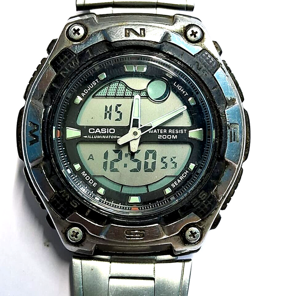 Casio AQW-100 (Model 5028) Tide Graph/Moon Phase Men's Digital Watch ...