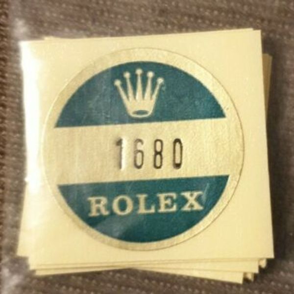 B) 1680 Rolex vintage SUBMARINER Sticker Aufkleber Etiqueta Adhesivo ...