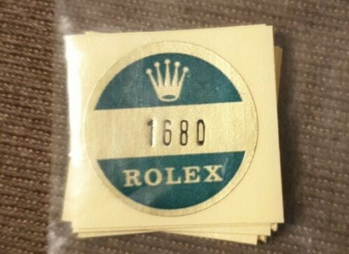 B) 1680 Rolex vintage SUBMARINER Sticker Aufkleber Etiqueta Adhesivo ...