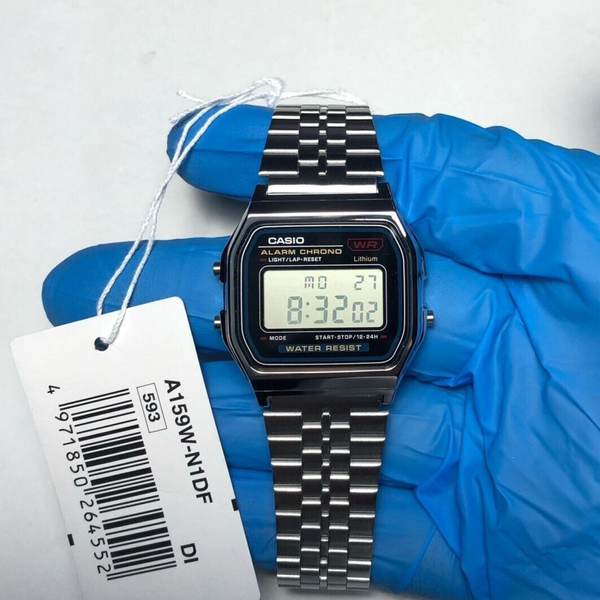 Vintage Casio A159WA-N1 Digital Watch- Stainless Steel | WatchCharts ...